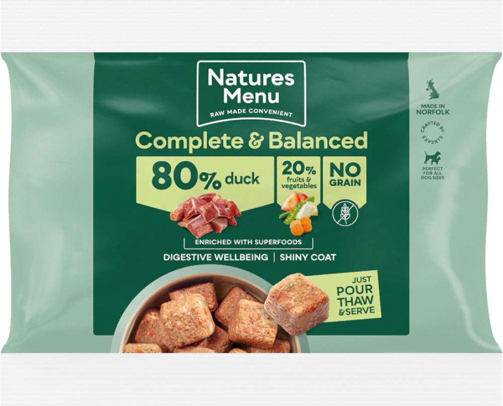 Natures Menu 80/20 Complete and Balanced Duck 500g – Ormskirk Pets