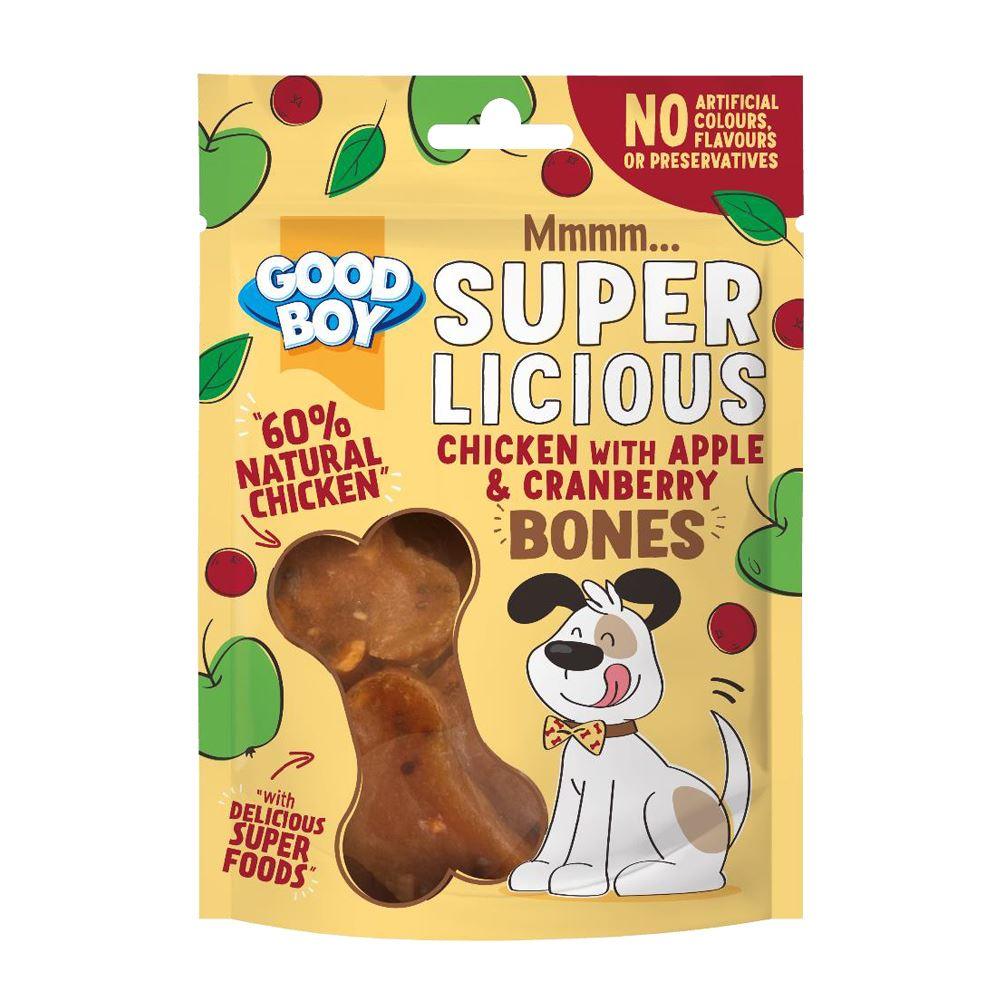 Good Boy Super Licious Chicken With Apple & Cranberry Bones 100g ...