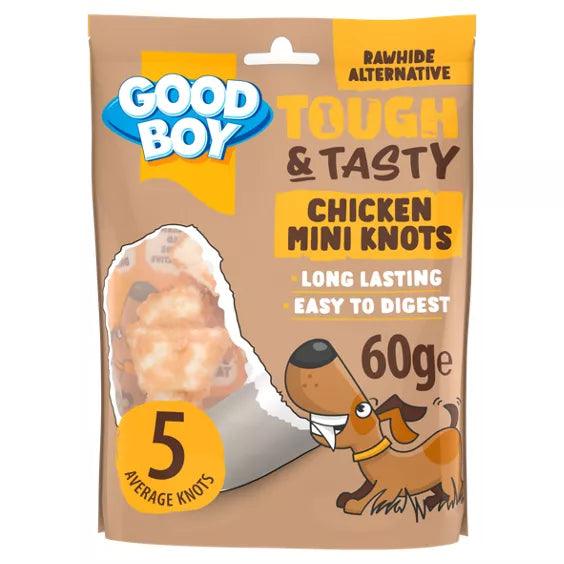 Good Boy Tough & Tasty Chicken Mini Knots 60g – Ormskirk Pets