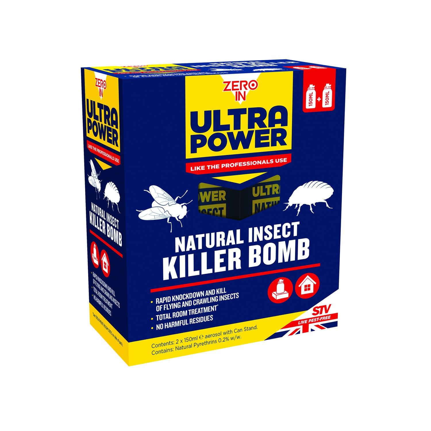 Zero In Ultra Power Natural Insect Killer Bomb 150ml x Twin Pack ...